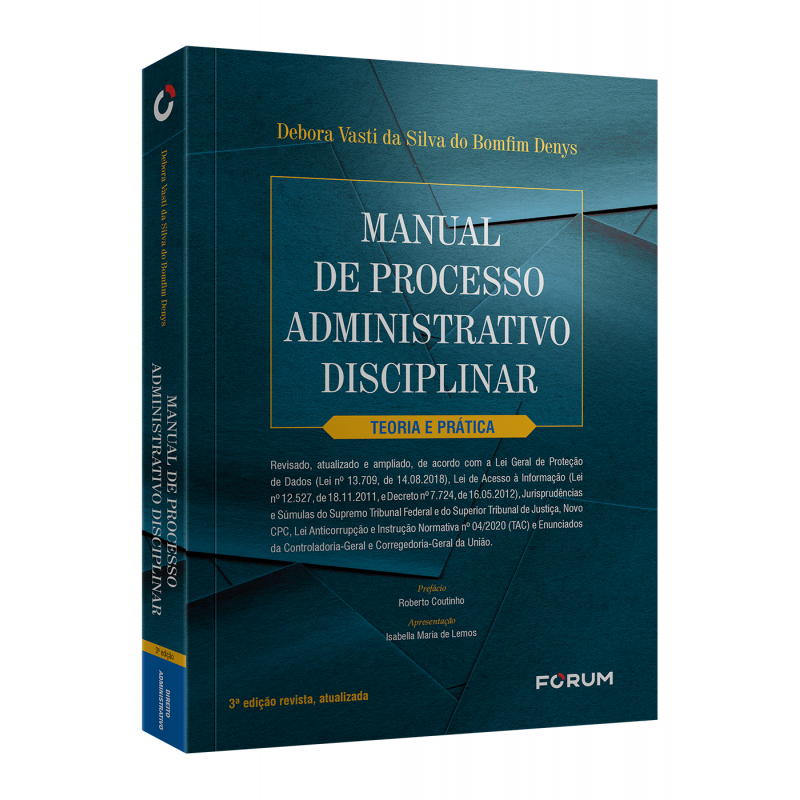 Manual De Processo Administrativo Disciplinar - Loja Jurídica Online ...